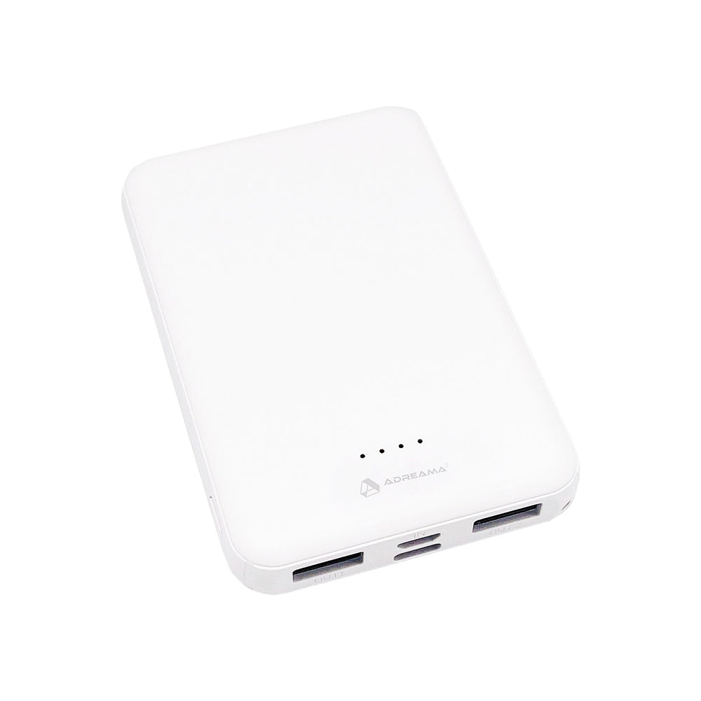 Adreama White 5000mAh Power Bank 10W: Your Perfect On-the-Go Charging