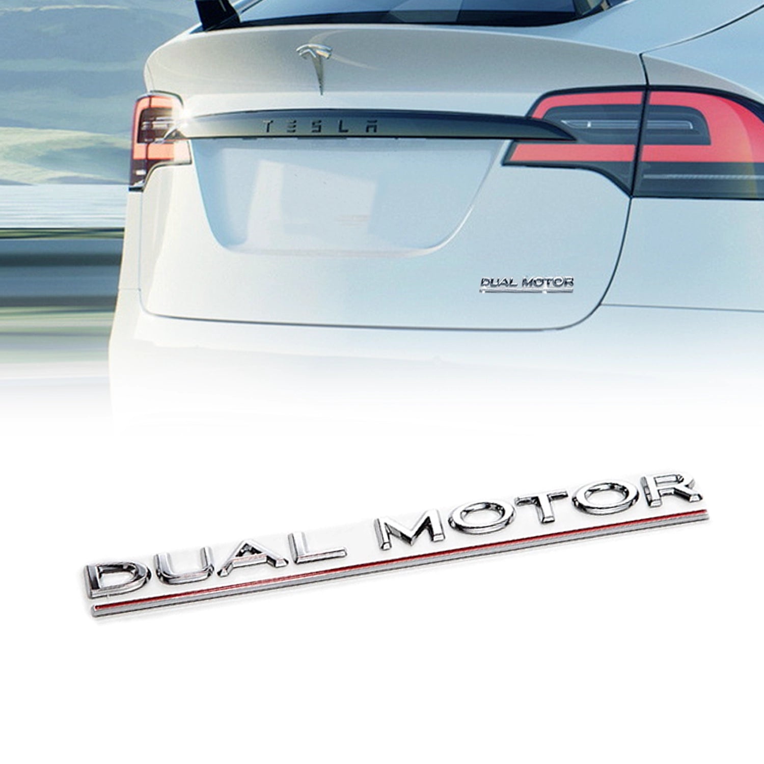 Adreama Tesla Model 3/Y Plastic Dual Motor Word Badge (Ships Within 5-
